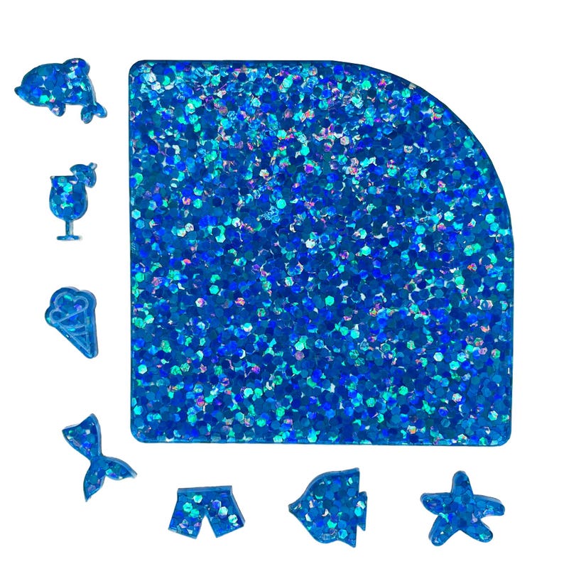Iridescent Glitter Cast Acrylic Sheet for Laser Cutting - 1/8 ...