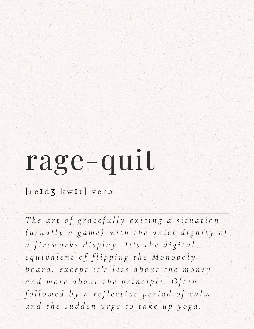 Rage Quit Poster, Gaming Room Decor, Teen Gaming Poster, Video Game ...