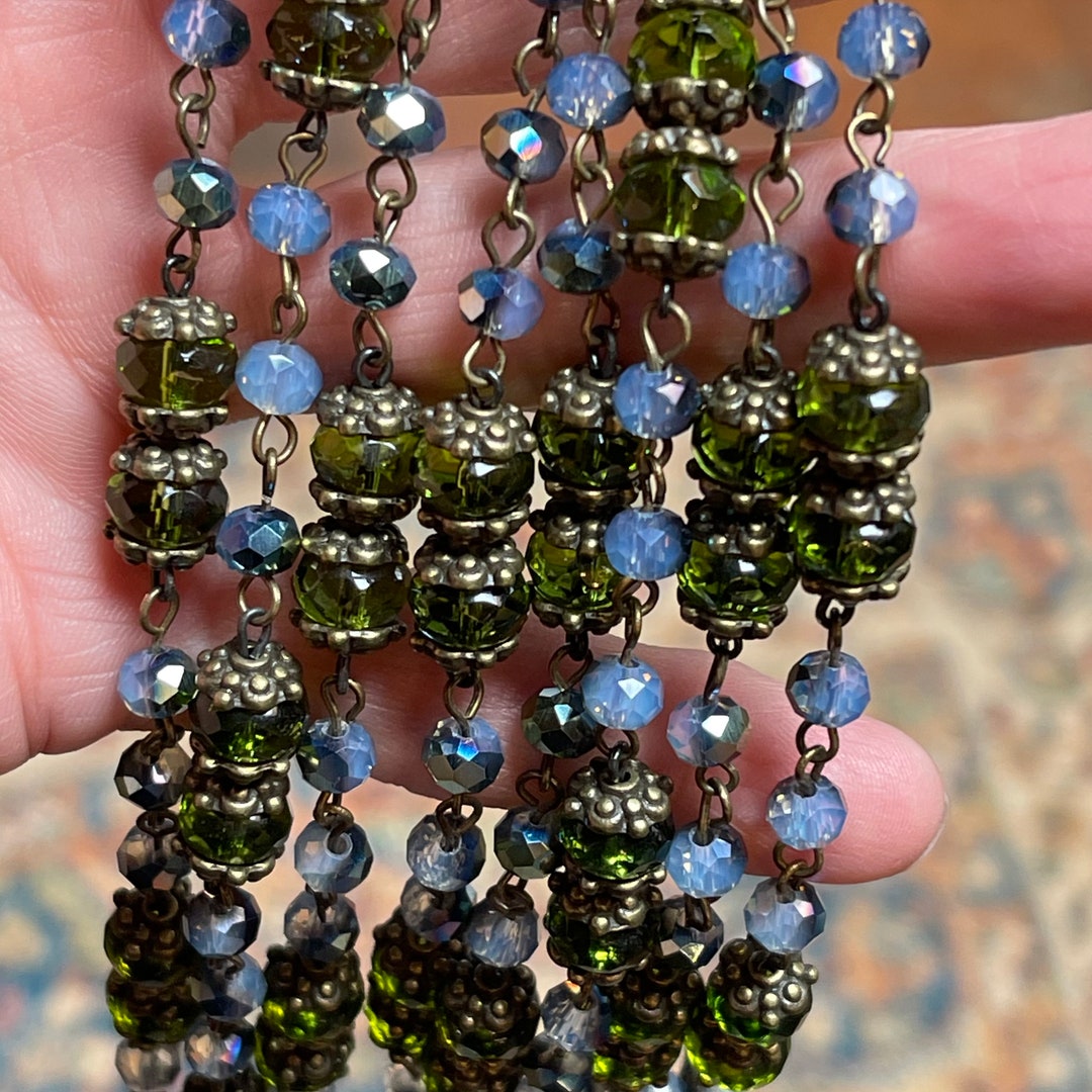 Exclusive, Handcrafted by the Bohemian Jewelry Co. 8.4mm Blue and Green ...