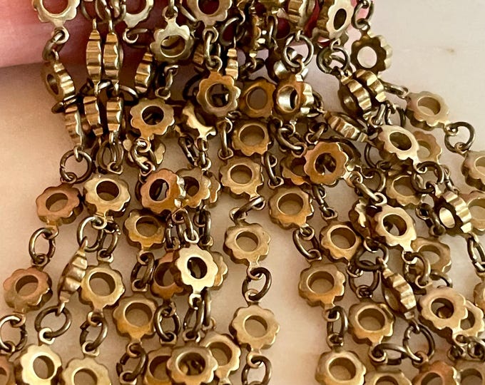 Cog Chain- Handmade Solid Brass. Soft, Natural Brass Color. 6mm Cog ...