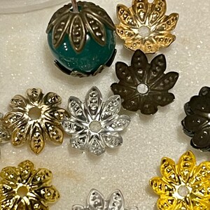 10mm, Multi Color Metal Bead Caps. 100 per Oder. - Etsy