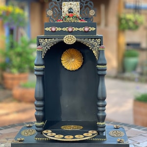 Large Black Shrine, Altar, Spirit Box, Dedicated Memorial Space, One of ...