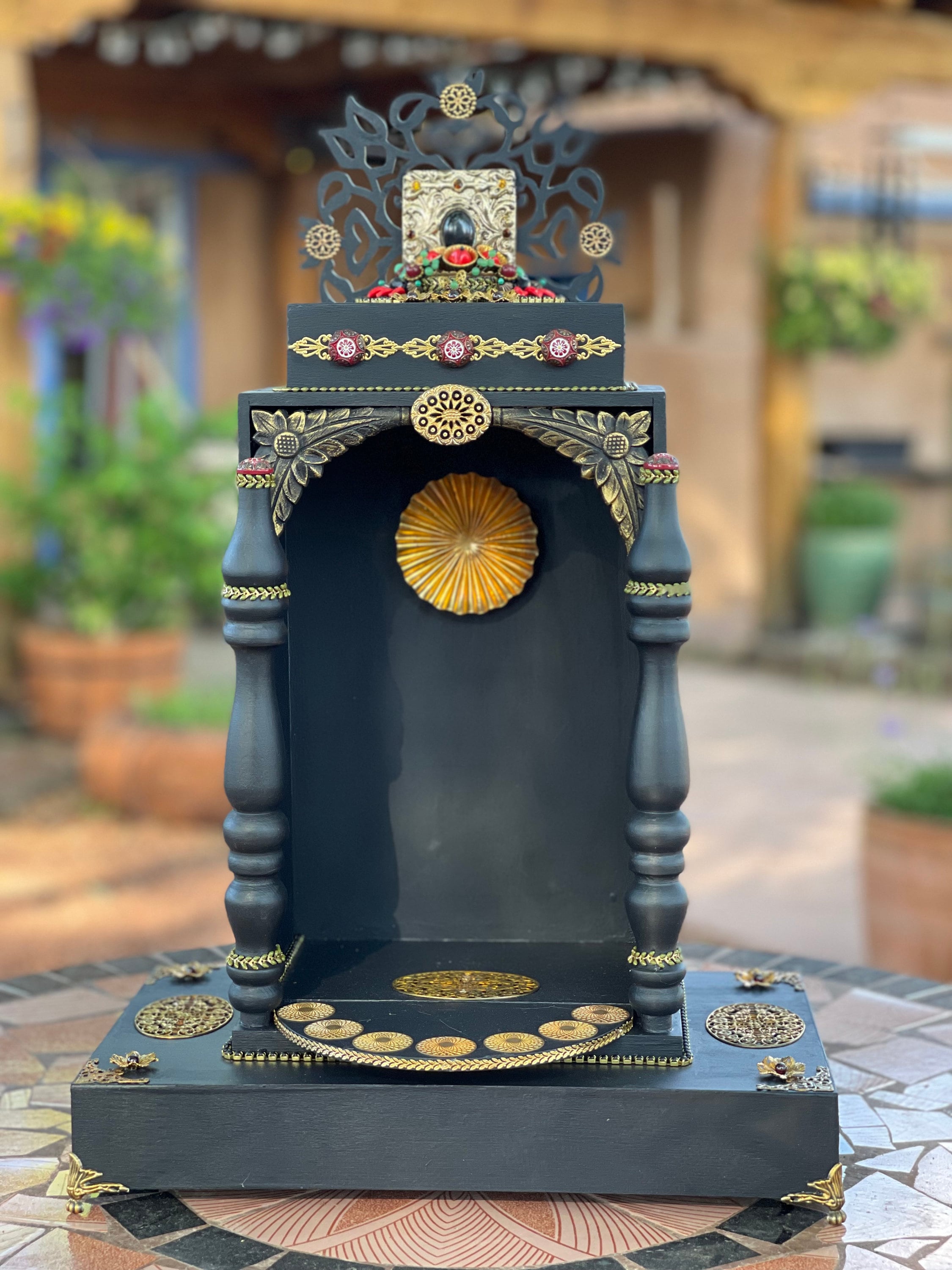 Large Black Shrine, Altar, Spirit Box, Dedicated Memorial Space, One of ...