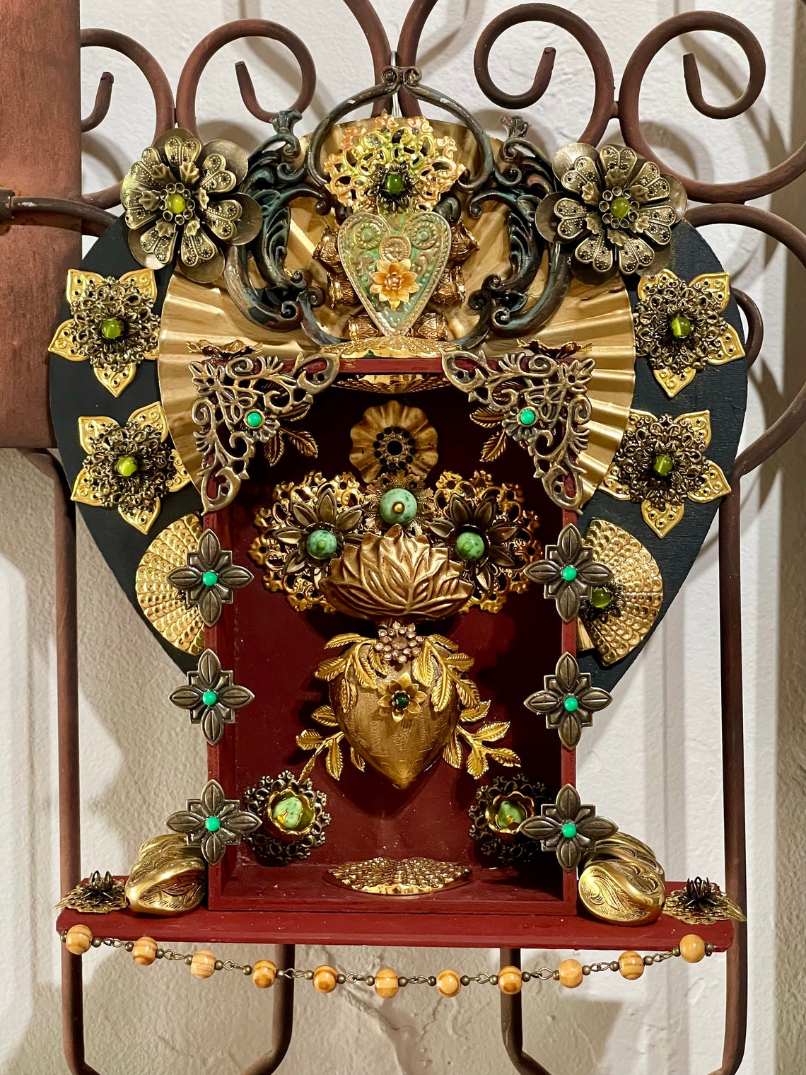 Sacred Heart Wall Shrine, Altar, Spirit Box, Shadow Box, Heart Shrine ...