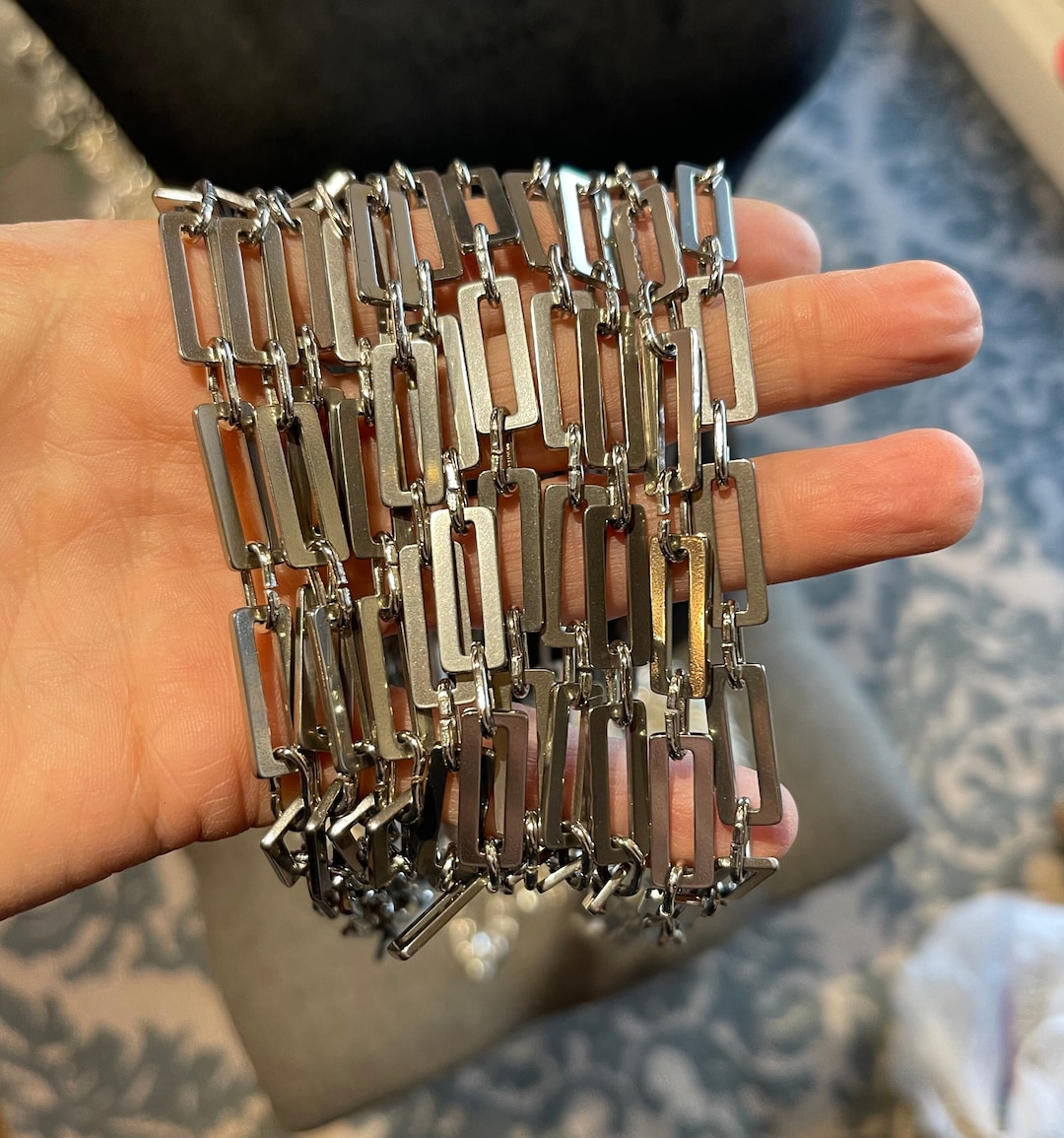 Large, Long Box Style. Stainless Steel Chain. 20x8mm Large Link, 9mm ...