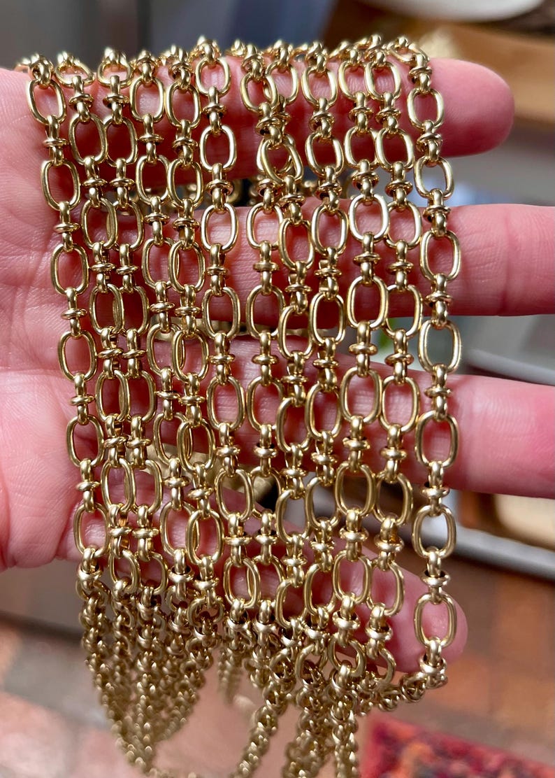 Raw Unplated Brass Oval Link Chain (8 X 5.6mm) - Priced by the Foot - Etsy