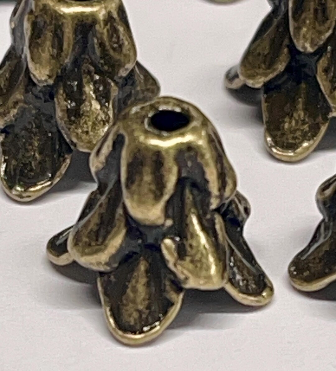 Woodland Bronze Bead Caps, Vintage Style, Zinc Alloy (20 per Order) - Etsy