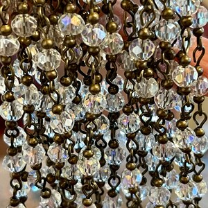 7.6mm X 6mm, Crystal Glass and Brass Bead, Bead Chain. It is Sold by ...