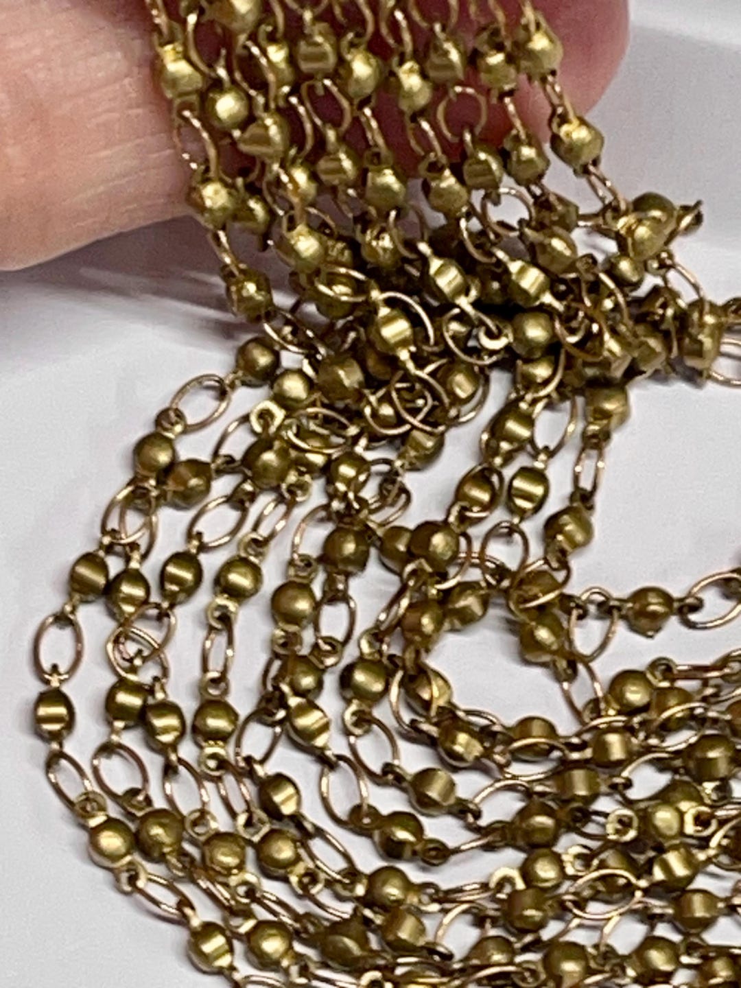 Raw Brass Dot Design Chain: Soldered Copper Wire, 2.6mm (priced by Foot ...