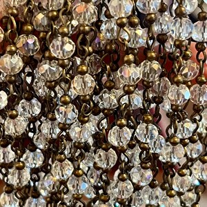 7.6mm X 6mm, Crystal Glass and Brass Bead, Bead Chain. It is Sold by ...