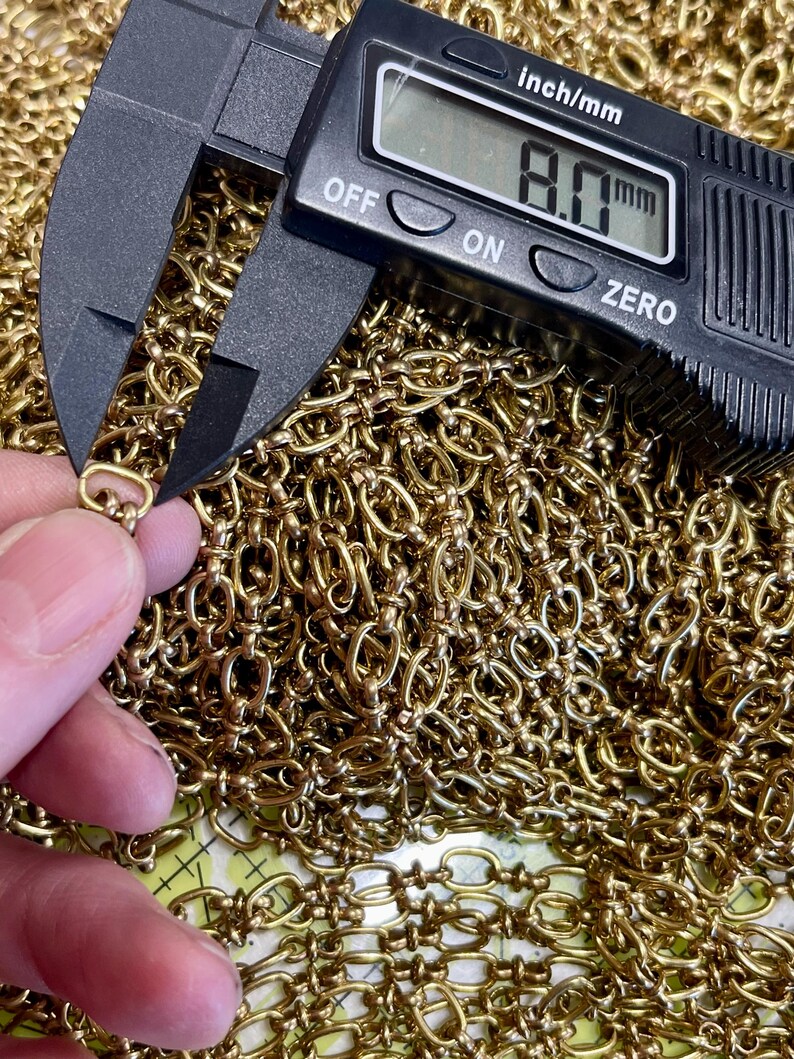 Raw Unplated Brass Oval Link Chain (8 X 5.6mm) - Priced by the Foot - Etsy