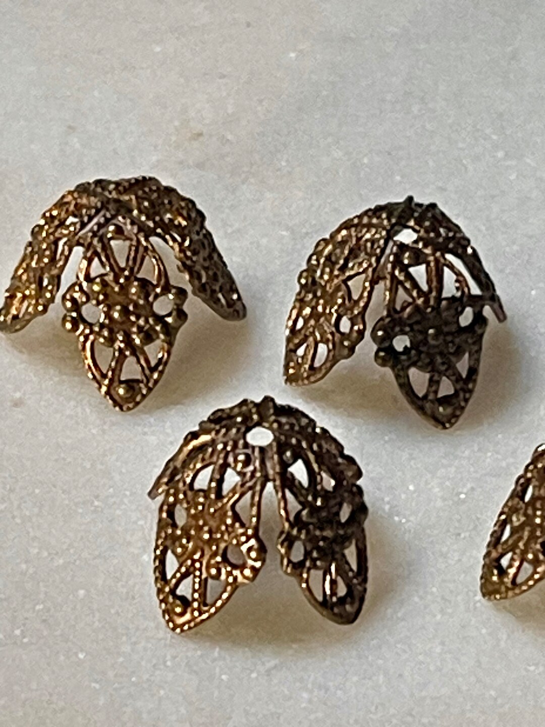 12mm Ornate Filigree Bead Cap - Natural Brass One Pair per Order VJ - Etsy