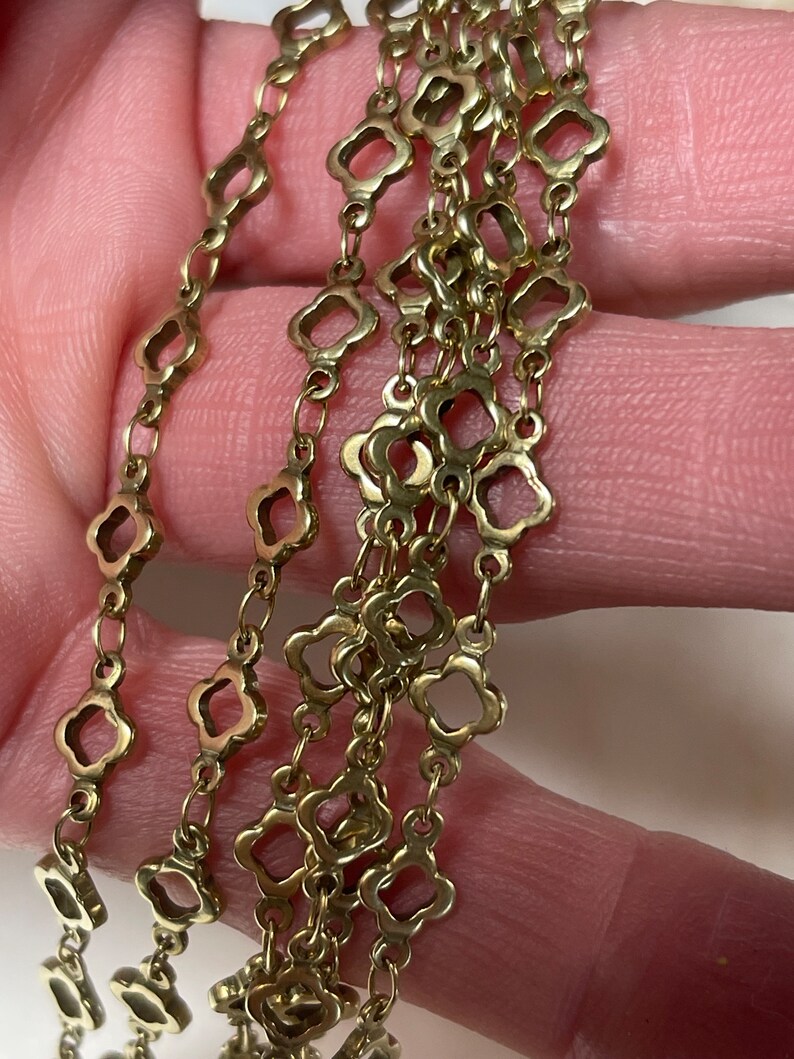 6mm X 10mm, Beautiful, Retro Gothic Design, Brass Chain. the Links Are ...