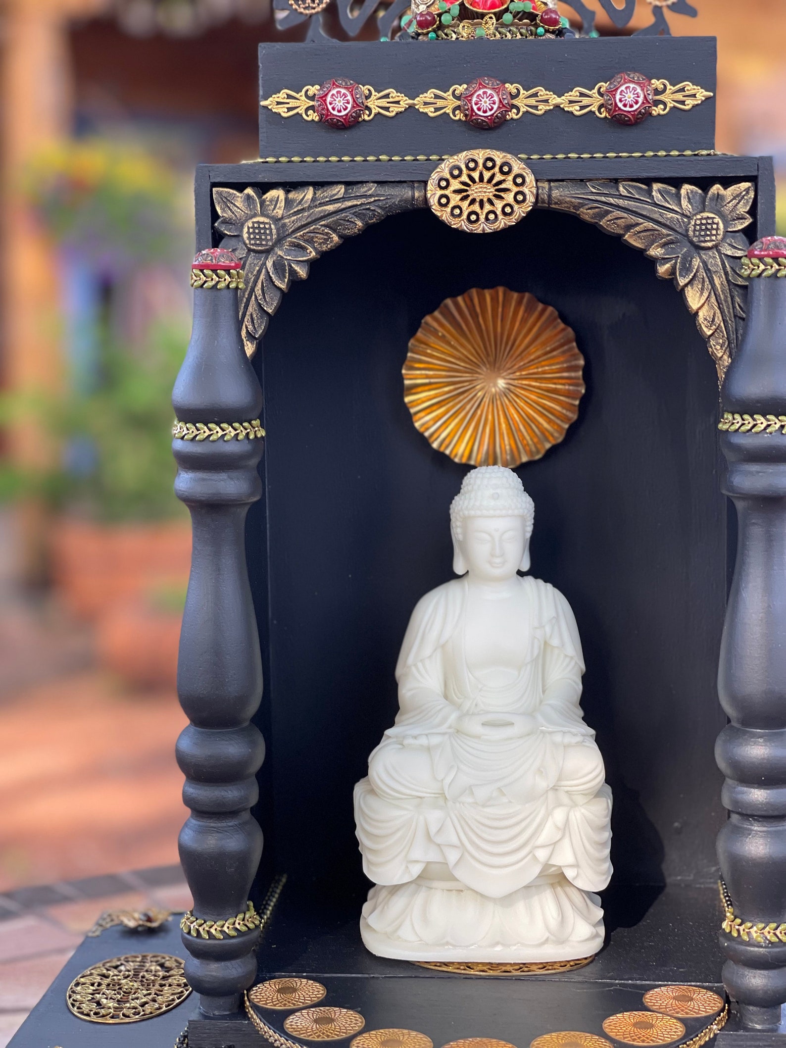 Large Black Shrine, Altar, Spirit Box, Dedicated Memorial Space, One of ...