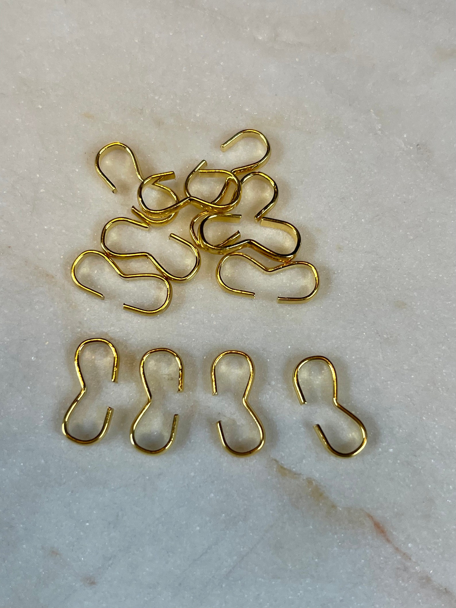 Large Gold, Quick (3 Shape) Link Connectors, Clasps 14x7mm, 50 per ...