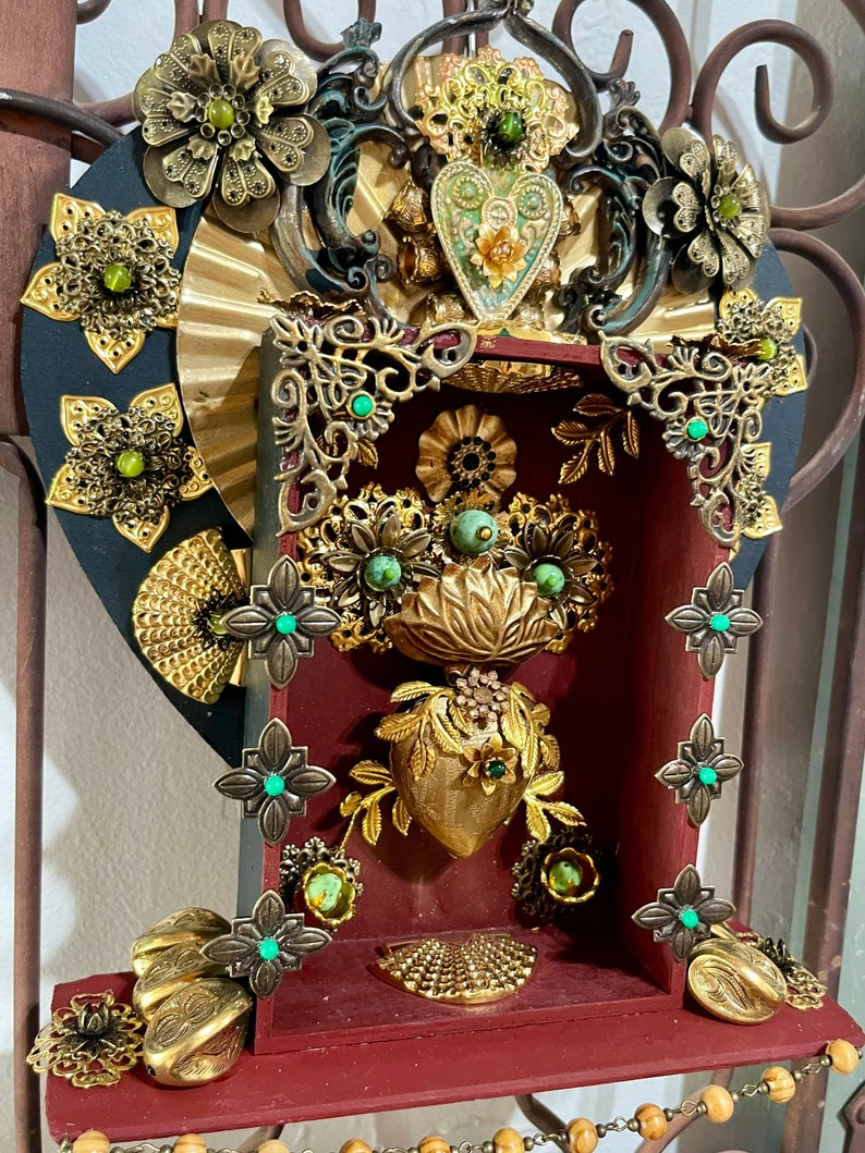 Sacred Heart Wall Shrine, Altar, Spirit Box, Shadow Box, Heart Shrine ...