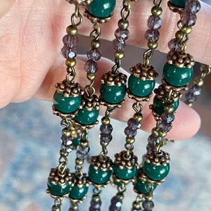 Exclusive, 7.9mm and 4.2mm Glass Beads. Vintage Smooth Green With Light ...
