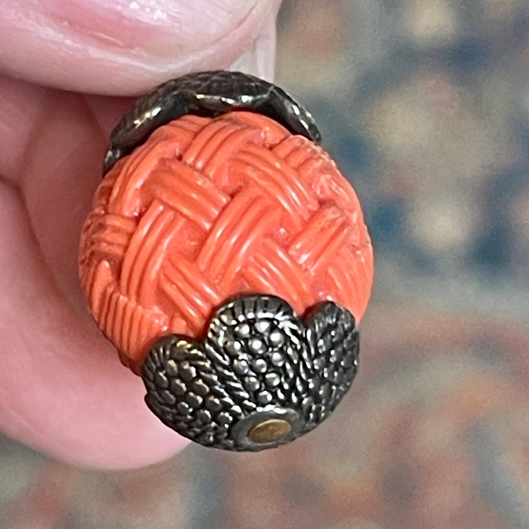 13.5mm, Textured Bumpy Flower Dome, Bead Cap. Antique Black/bronze. 20 ...