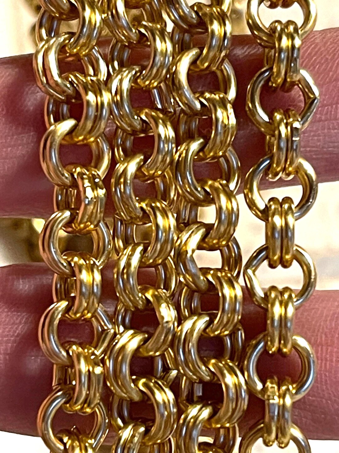 Raw Brass Double Cable Chain, 7.38 X 7.38, Soft, Natural Brass Color ...
