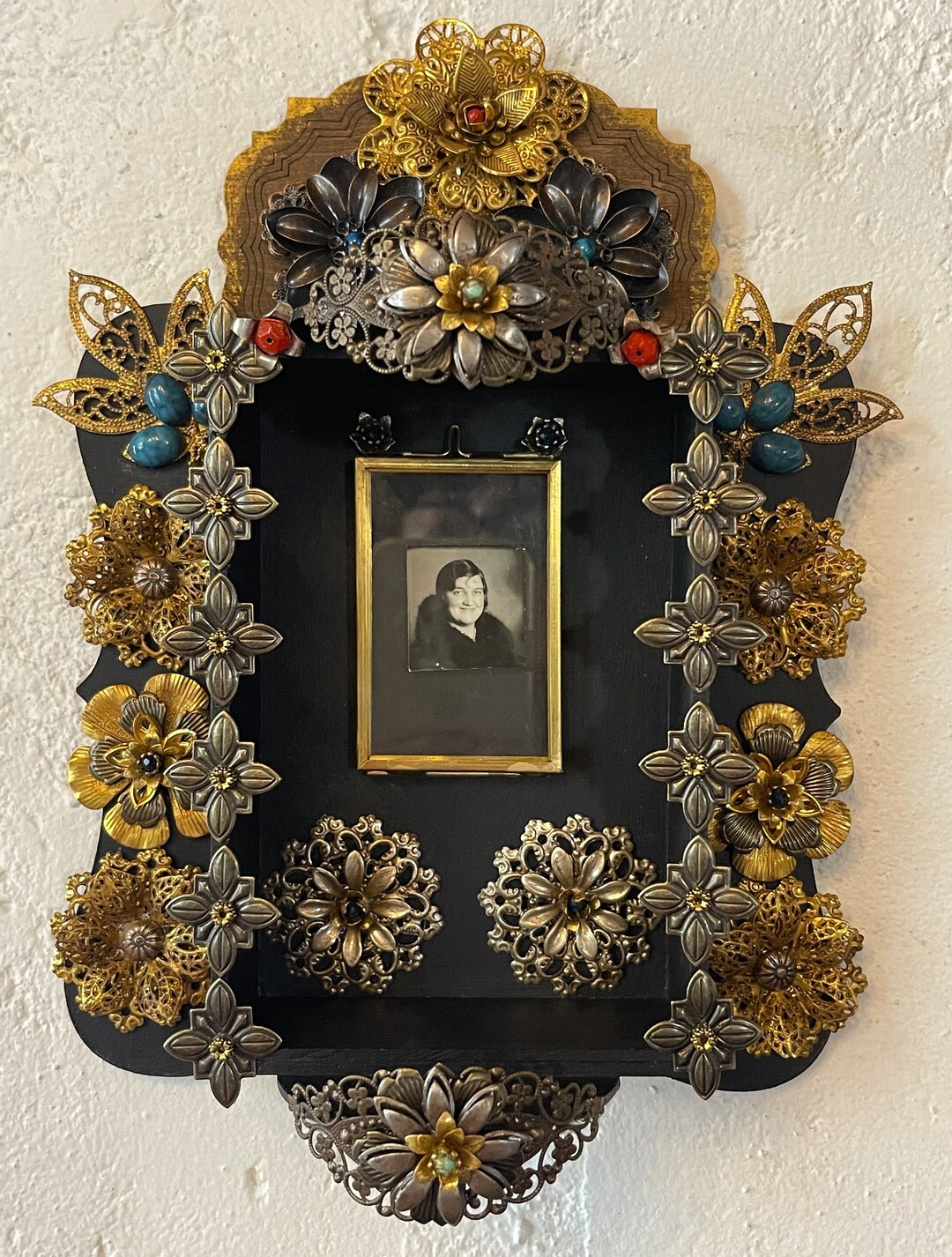 Sacred Heart Wall Shrine, Artisanal Nicho, Altar, Spirit Box, Shadow ...