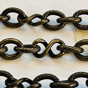 Twisted Link Chain, Antique Brass. Vintage Style. Priced by the Foot ...