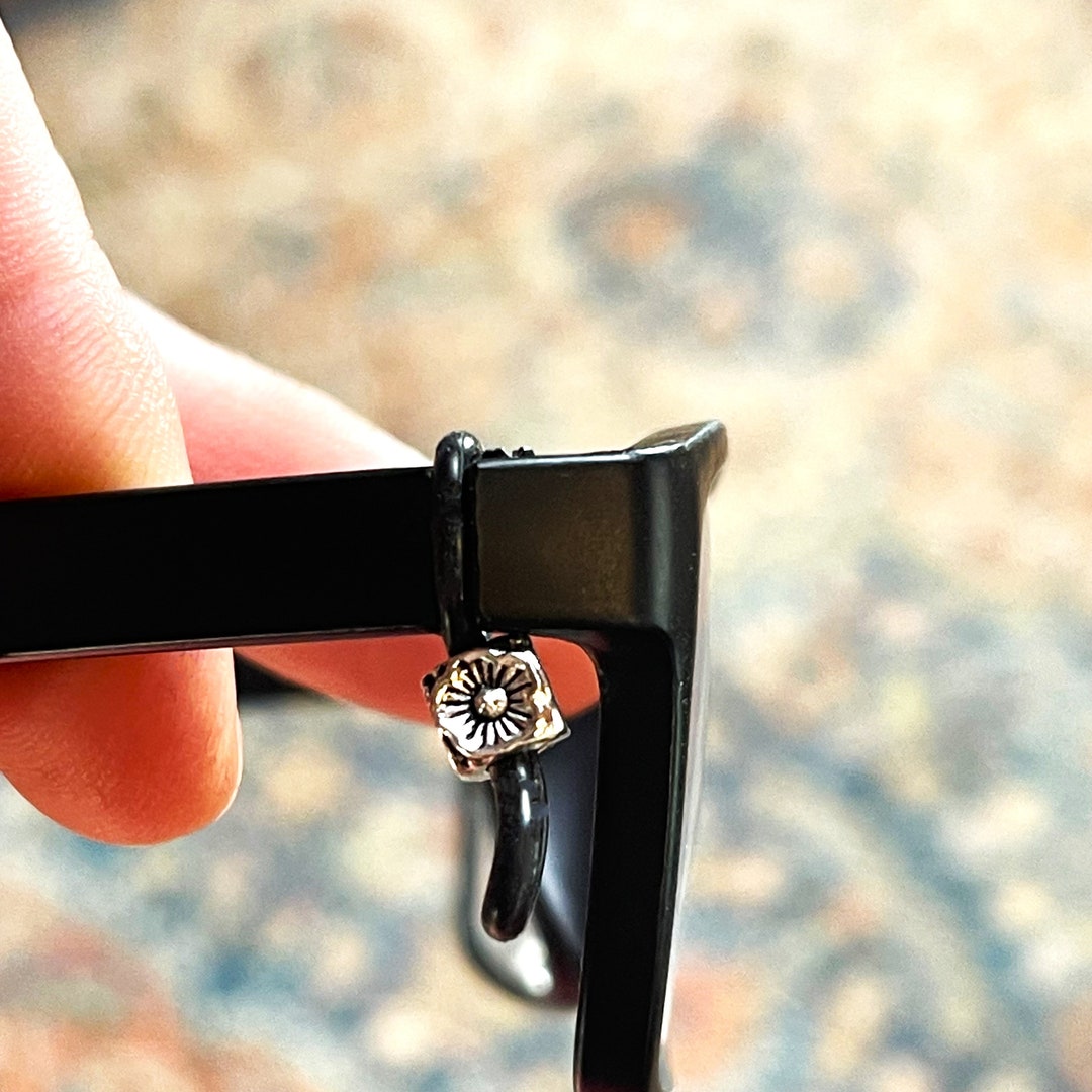 Eyeglass Loops for Bead Chain Black and Silver. 12 per Order. Make Your ...