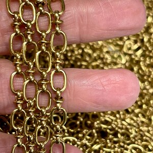 Raw Unplated Brass Oval Link Chain (8 X 5.6mm) - Priced by the Foot - Etsy