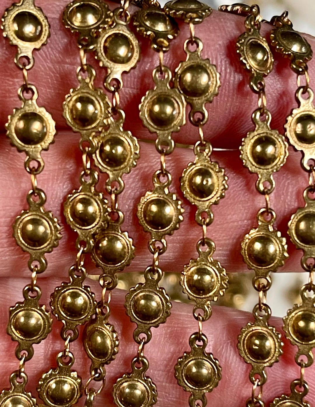 Handmade Solid Brass Cog Chain: Natural Soft Brass, 11x6mm, Priced by ...