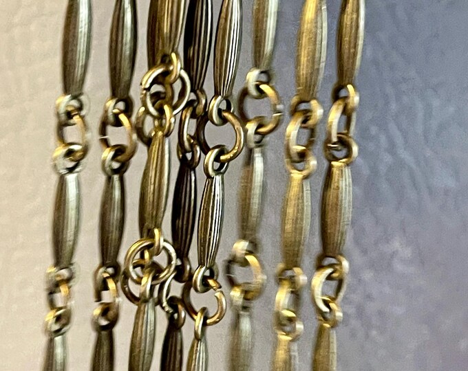 Handmade Antiqued Bronze Textured Bar Chain. Bars Are 18 Mm. Priced by ...