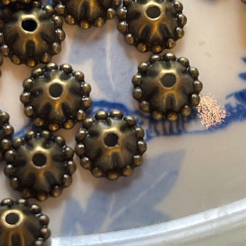 Bronze Bead Caps - Etsy