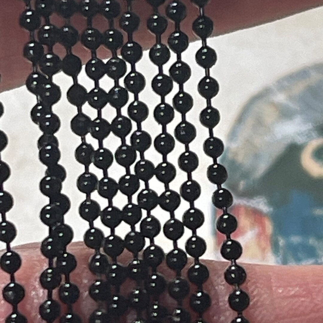 2mm, Tiny Black Iron Ball Chain. Priced per Foot. LB 1 - Etsy