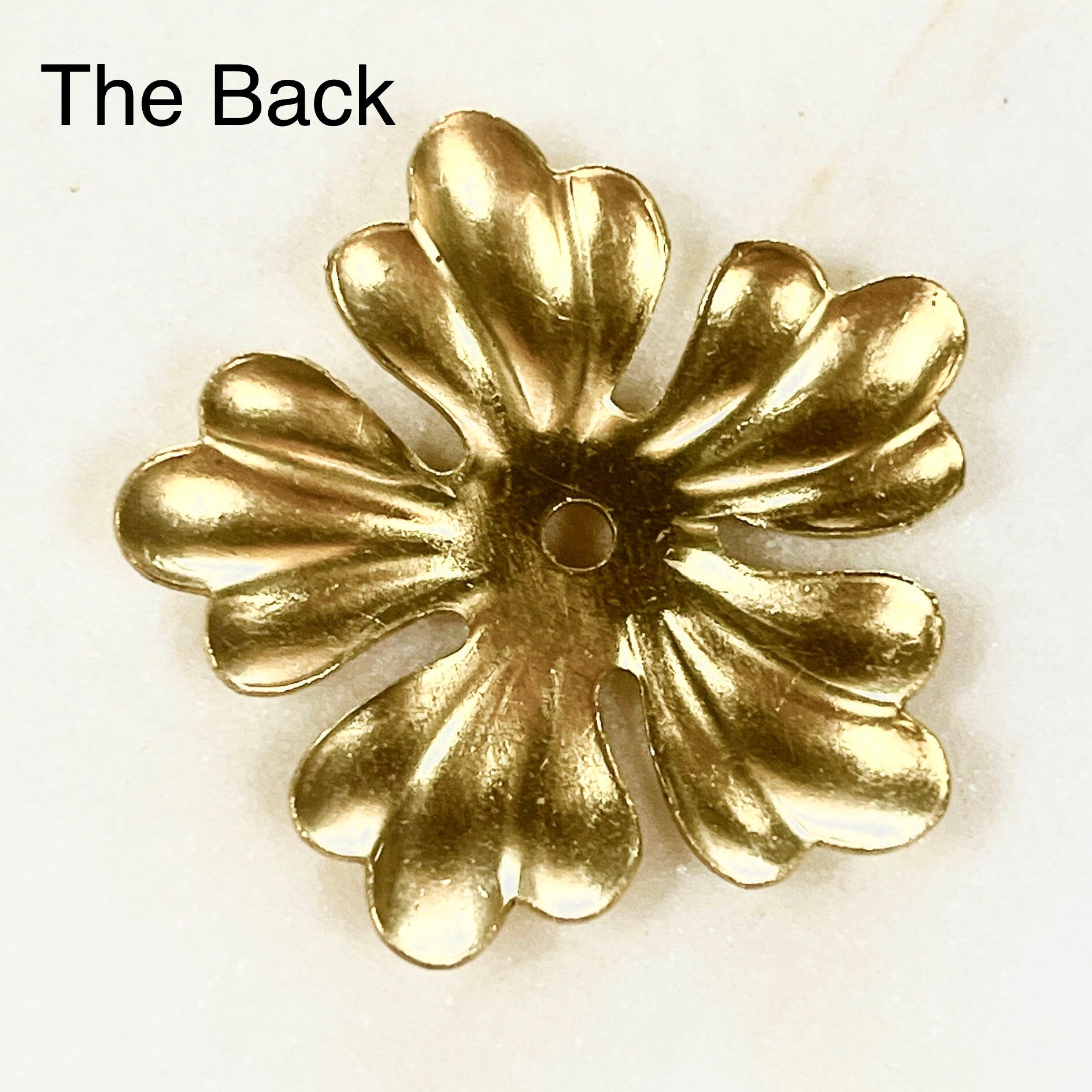 Solid Brass Stamping, Medium Five Petal Flowers, Nice Weight and Feel ...