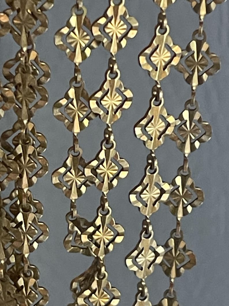 Brass Sparkle, Geometric Chain: Vintage Style, Dark Golden Brass Color ...