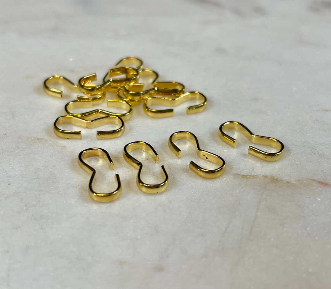 Large Gold, Quick (3 Shape) Link Connectors, Clasps 14x7mm, 50 per ...