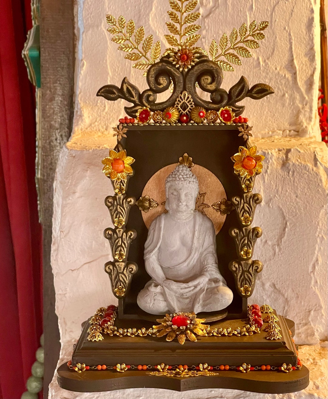 Lotus Table Shrine, Altar, Nicho. Spirit Box, Dedicated Memorial Space ...