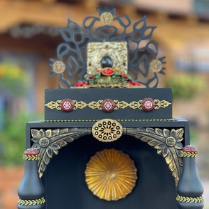 Large Black Shrine, Altar, Spirit Box, Dedicated Memorial Space, One of ...