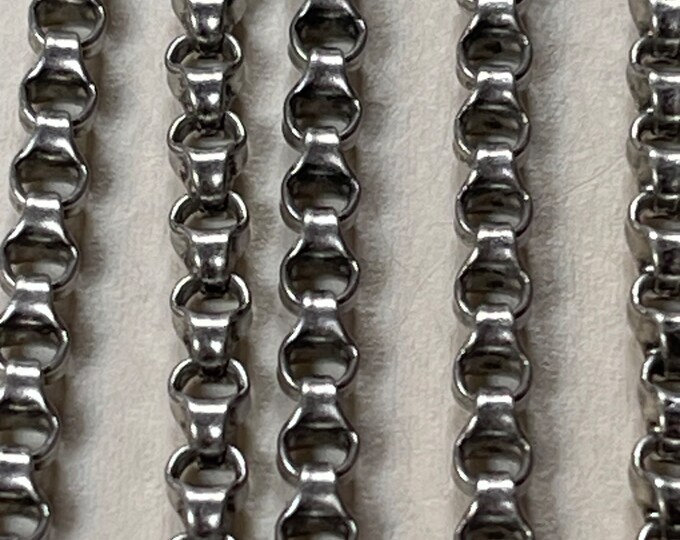 Antique Silver Box Rolo Chain. Priced by the Foot. - Etsy