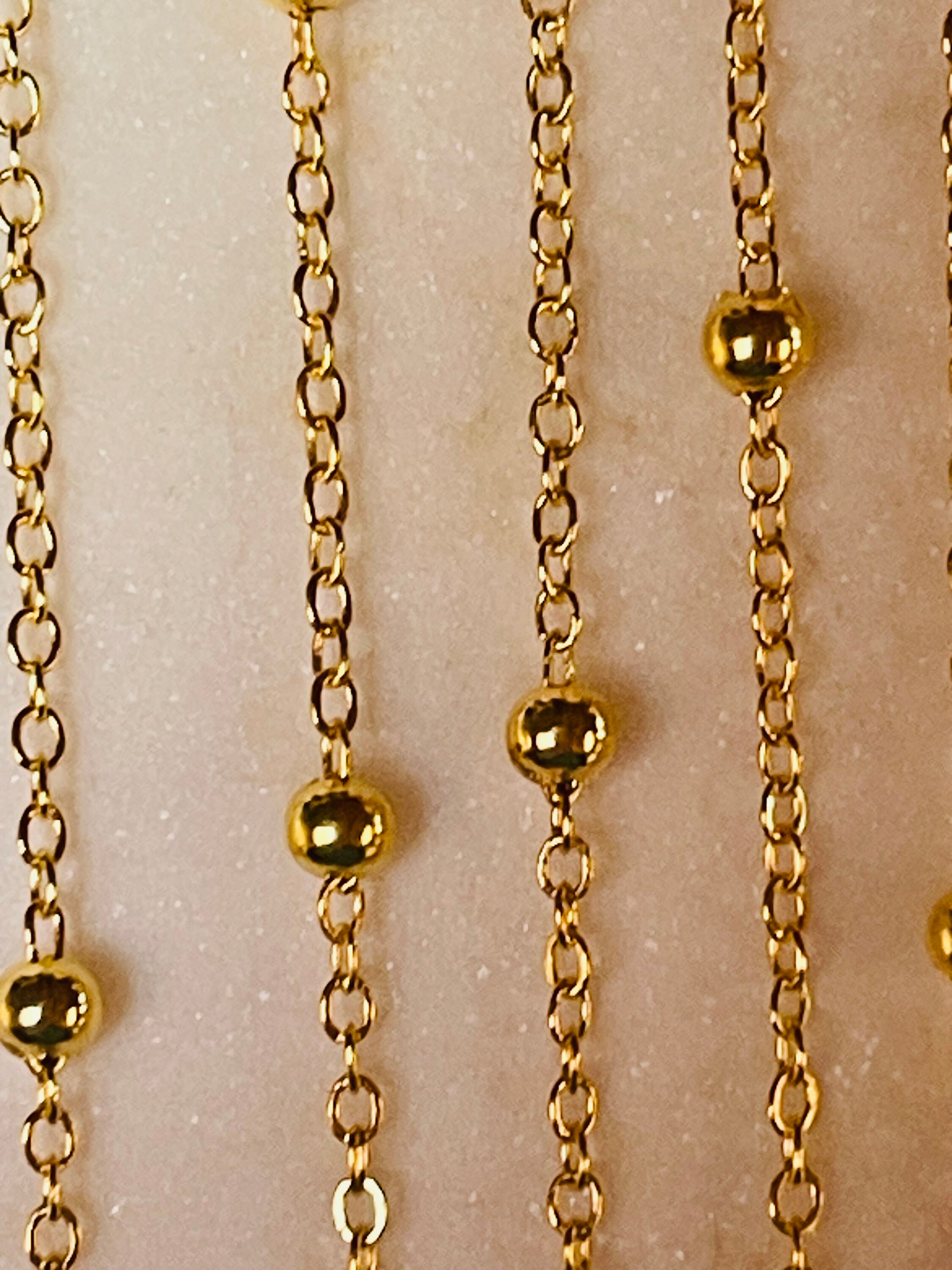 4mm Satellite Chain. Rich Gold, Sold by the Foot. - Etsy UK