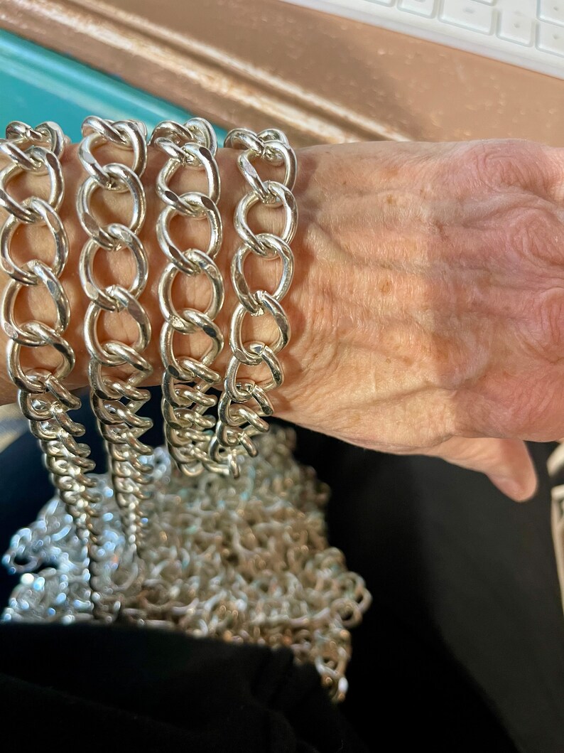 Chunky Bright Silver Plate Twist Chain. 17x13x2.8mm. Price by the Foot ...