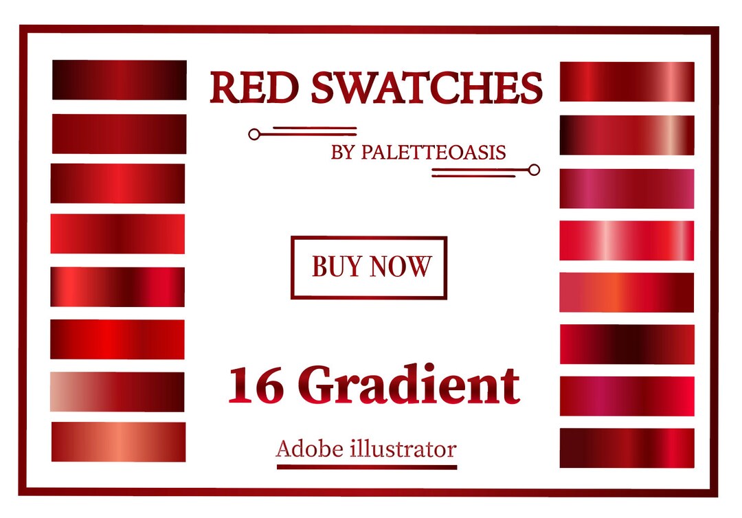 Red Gradient Palette Collection Illustrator Adobe Illustrator Swatches ...