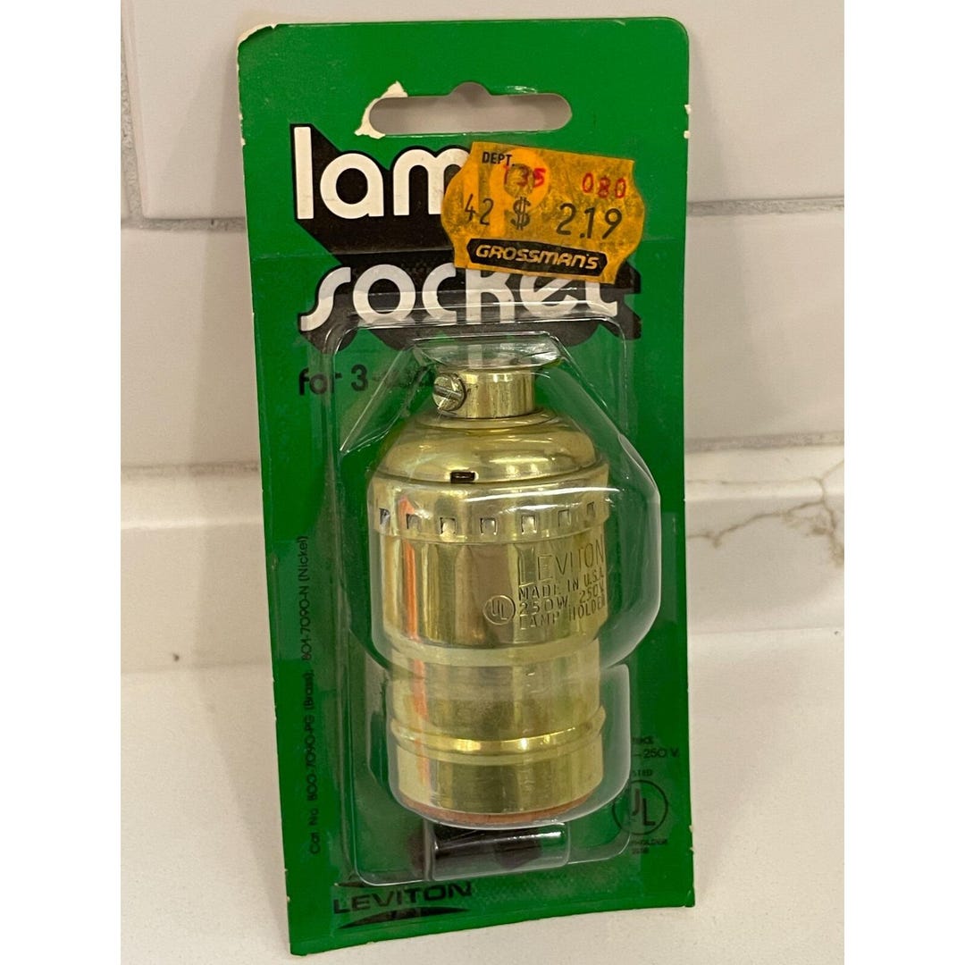 Leviton Lamp Socket 3-way Bulb Vintage New Old Stock Sealed 250 W Made ...
