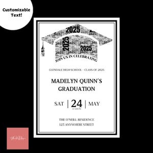 Digital Graduation Invitation | Personalized Party Template | Instant ...