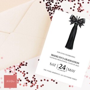 Digital Graduation Invitation | Sophisticated Party Invite Template ...
