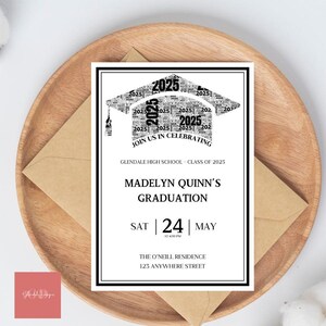 Digital Graduation Invitation | Personalized Party Template | Instant ...