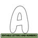 Large Alphabet Bubble Letters for Classroom Editable Size Big Letters ...