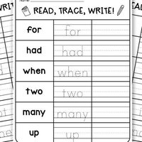 Sight Word Matching, Printable Spelling Game, Kindergarten Sight Words ...