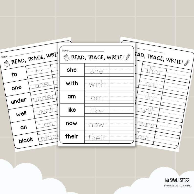 120 Printable Sight Words, Kindergarten Sight Word Worksheets ...