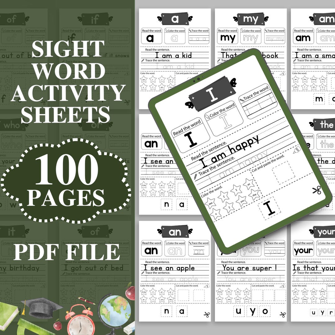 Sight Word Practice, Printable Sight Words Worksheets, High-frequency ...