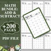 Addition and Subtraction Worksheet, 1st Grade Math Bundle, Busy Book ...