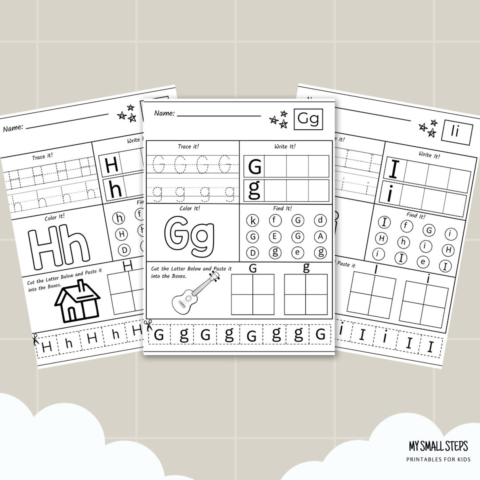 Printable ABC Worksheets Alphabet Activity Sheets Preschool Letter of ...